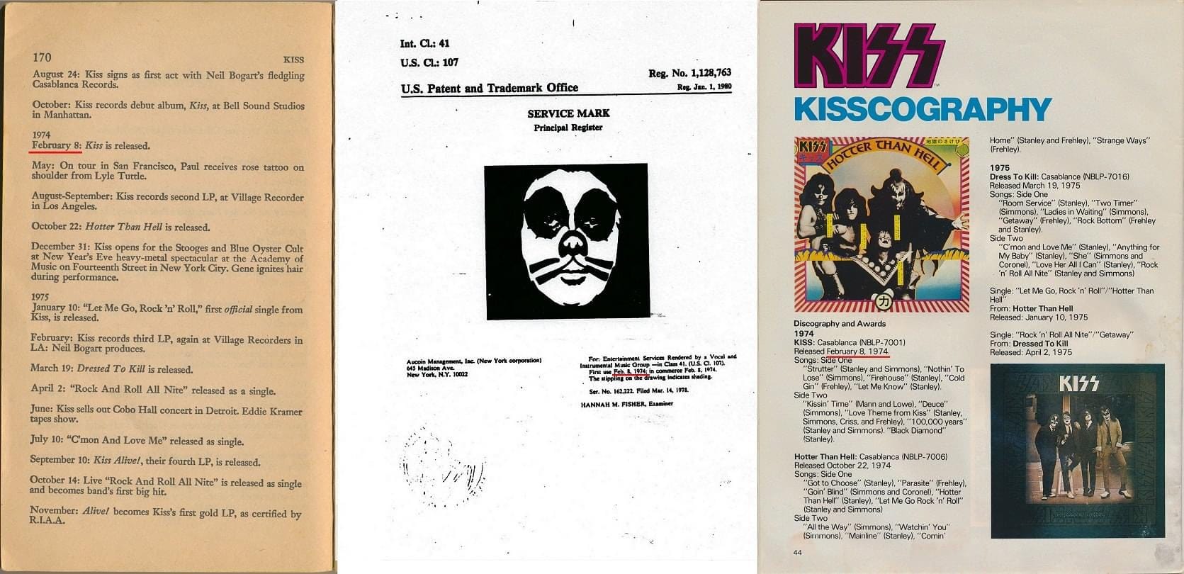8. February 1974: Kiss releases their debut album "Kiss" – Kiss Timeline