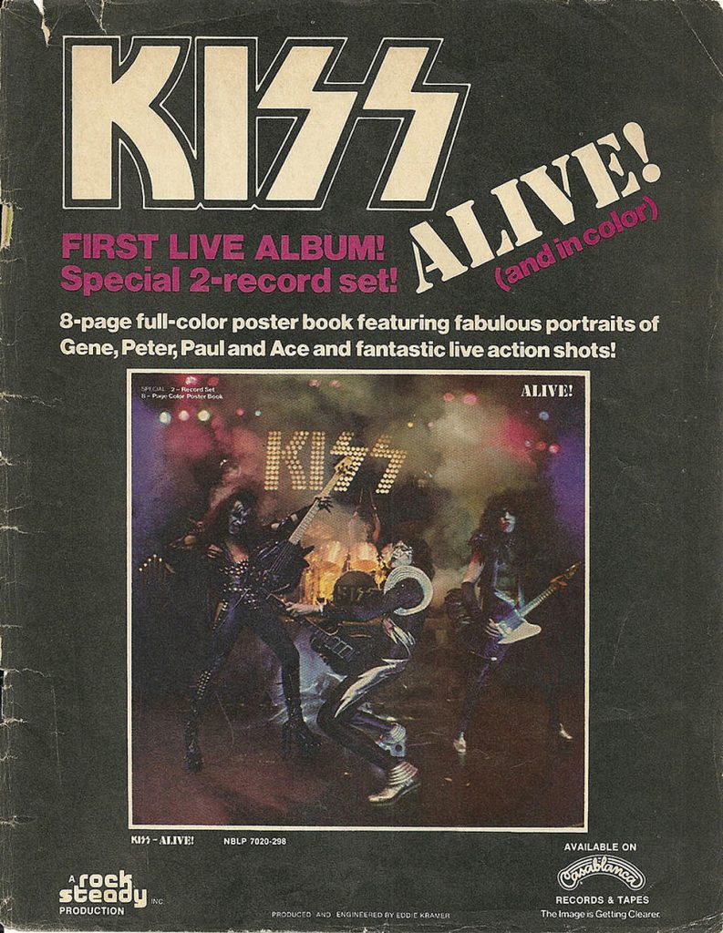 10. September, 1975: Kiss' first live album "Kiss: Alive!" is released ...